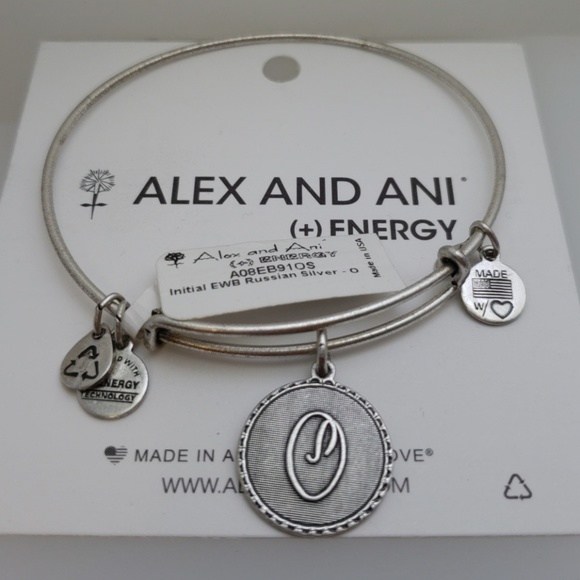 Alex and Ani | Jewelry | Nwt Alex And Ani Letter O Bangle Rs | Poshmark